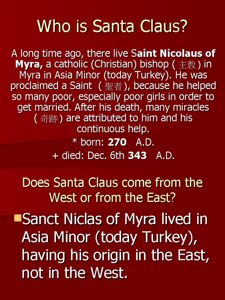 Origins of Santa Claus Explained | PDF | Santa Claus's Reindeer