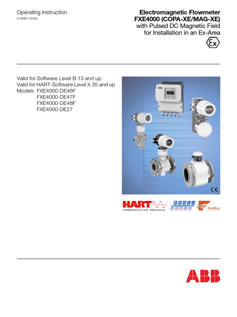 ABB Fxe4000 - De46f, De47f, De48f, De27 | PDF | Flow Measurement