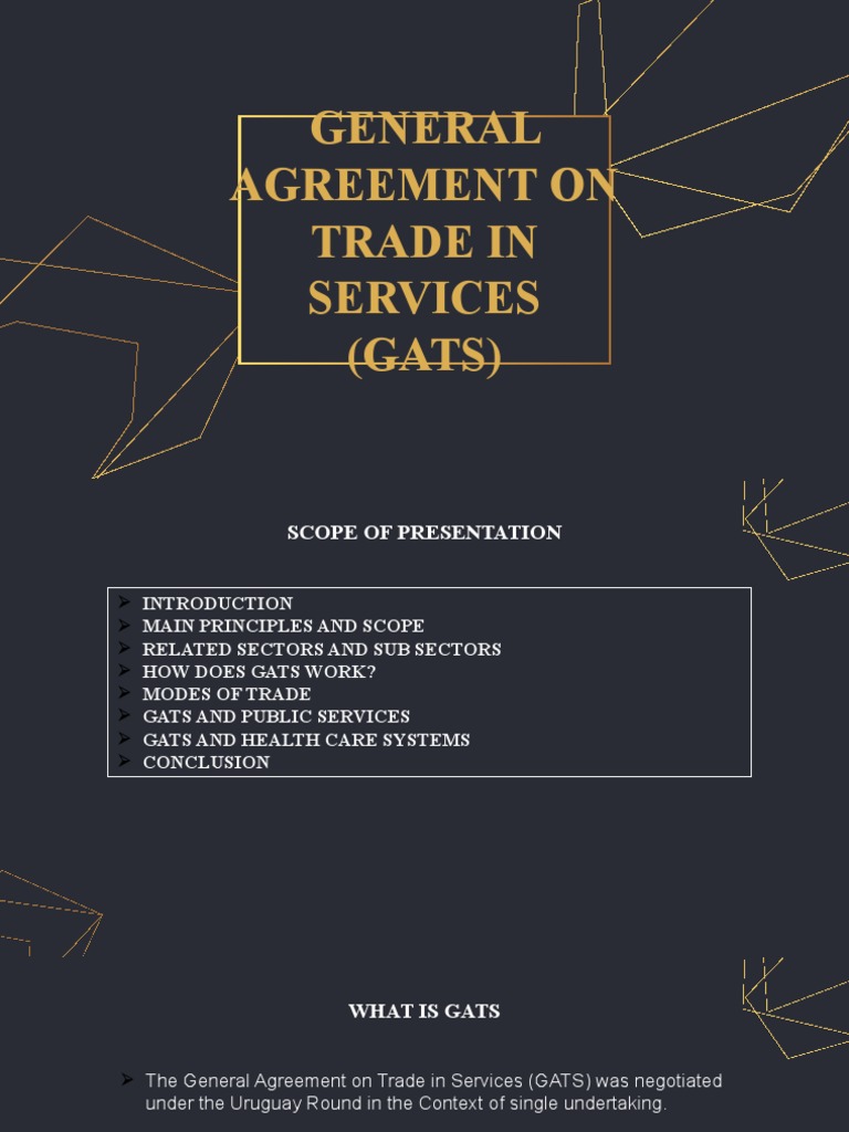 General Agreement On Trade in Services (GATS) | PDF | General Agreement ...