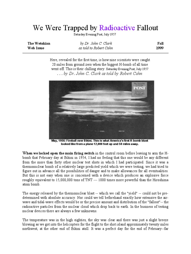 Trapped by Radioactive Fallout | PDF | Nuclear Weapons