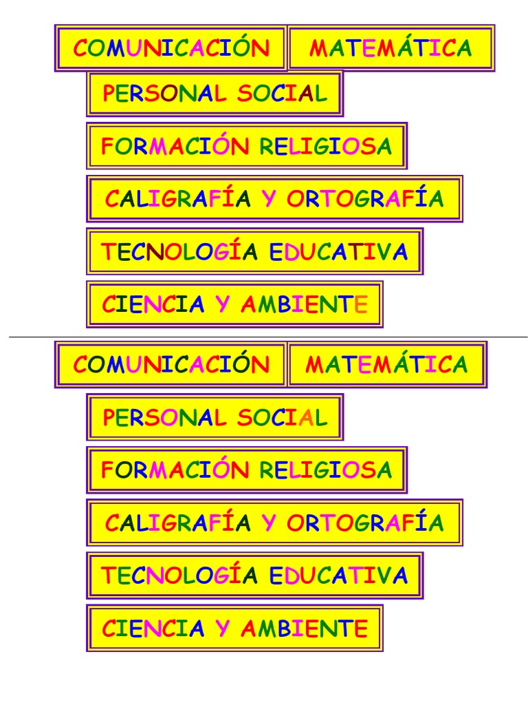 Nombres de Cursos de Primaria | PDF