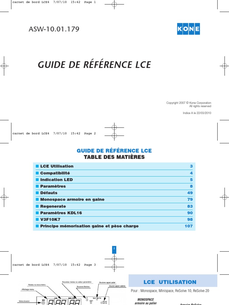 Kone Lce | PDF | Parking | Ascenseur