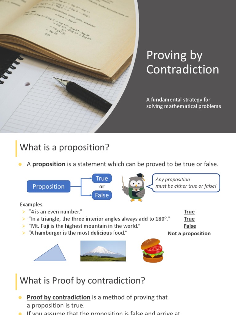 03 - Proving by Contradiction | PDF | Mathematical Proof | Theorem