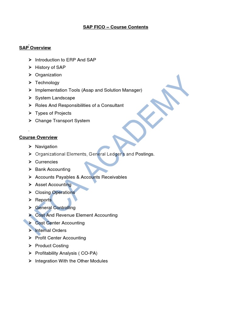 A Comprehensive Guide to SAP FICO Modules and Configuration | PDF ...