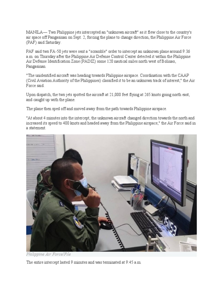 Philippine Air Force/File | PDF