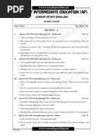 Junior Inter IPE 2023-24 Model Question Paper | PDF | Human ...