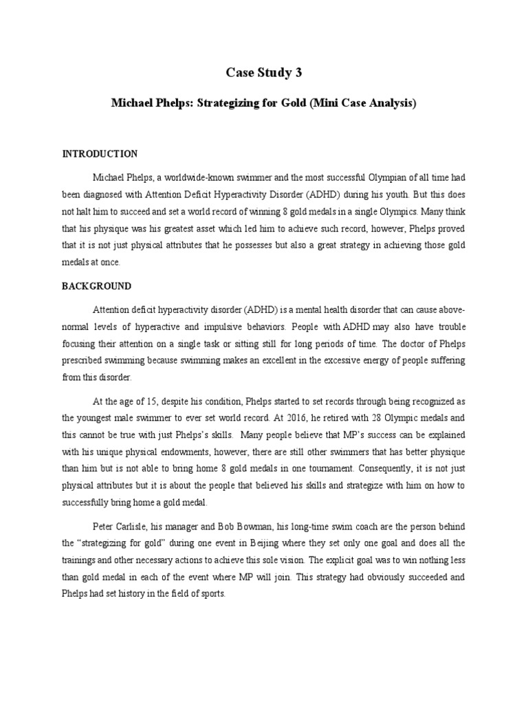 Case Study 3 | PDF | Attention Deficit Hyperactivity Disorder | Goal