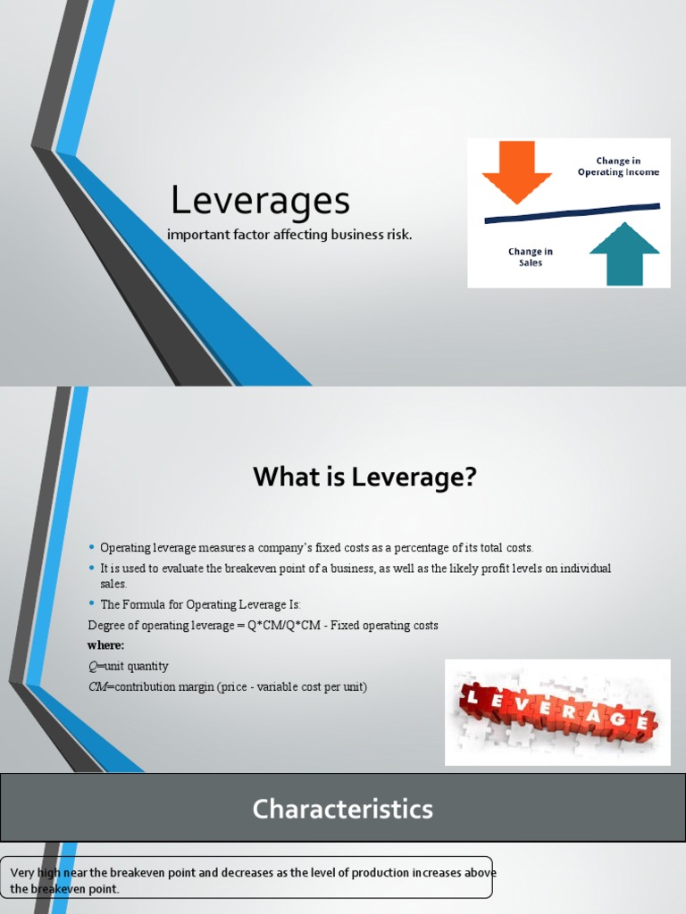 Leverages: Important Factor Affecting Business Risk | PDF | Leverage ...