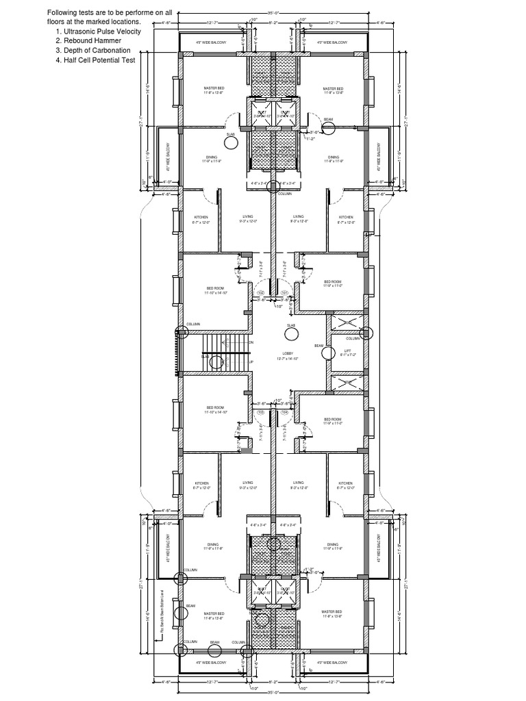 Floor Plan - Locations For Test | PDF | Building Engineering