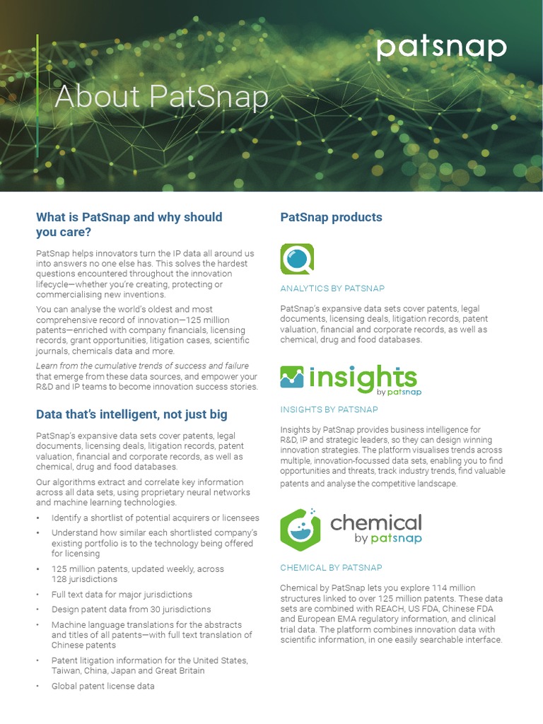 About Patsnap: What Is Patsnap and Why Should You Care? Patsnap ...