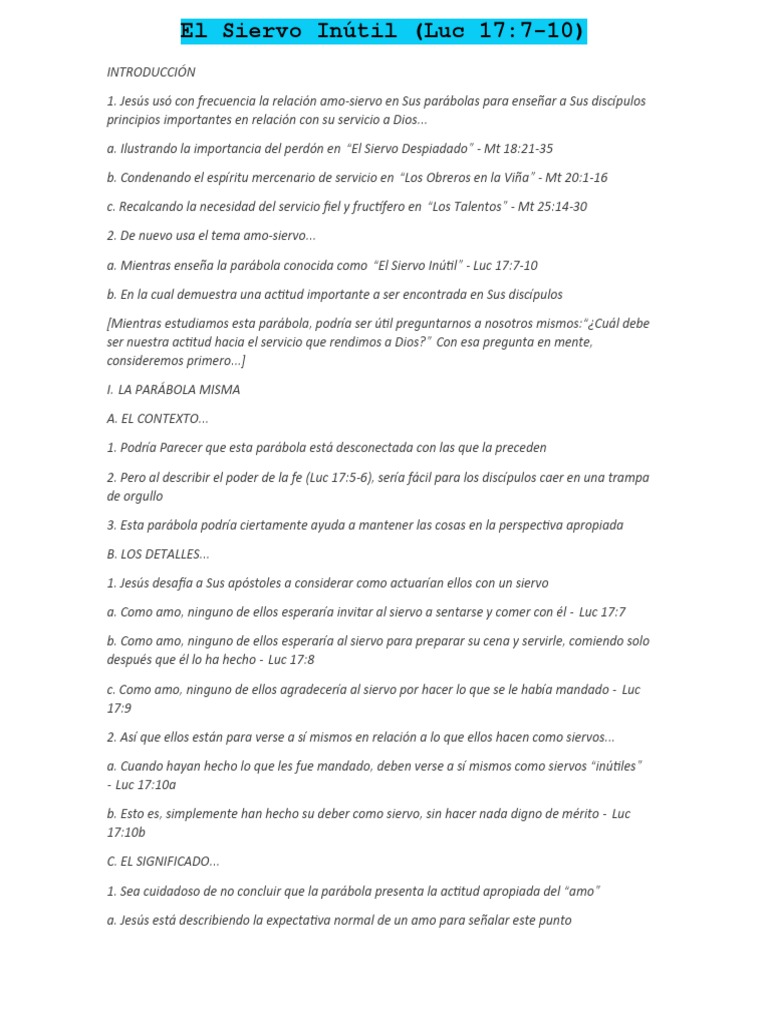 El Siervo Inútil | PDF | Salvación | Jesús