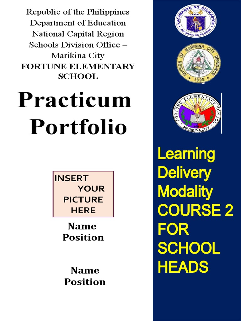 Practicum Portfolio: Learning Delivery Modality Course 2 FOR School Heads | PDF | Emergency ...