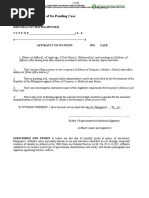 Affidavit of Non Pending Case (Sample) | PDF | Affidavit | Criminal Law