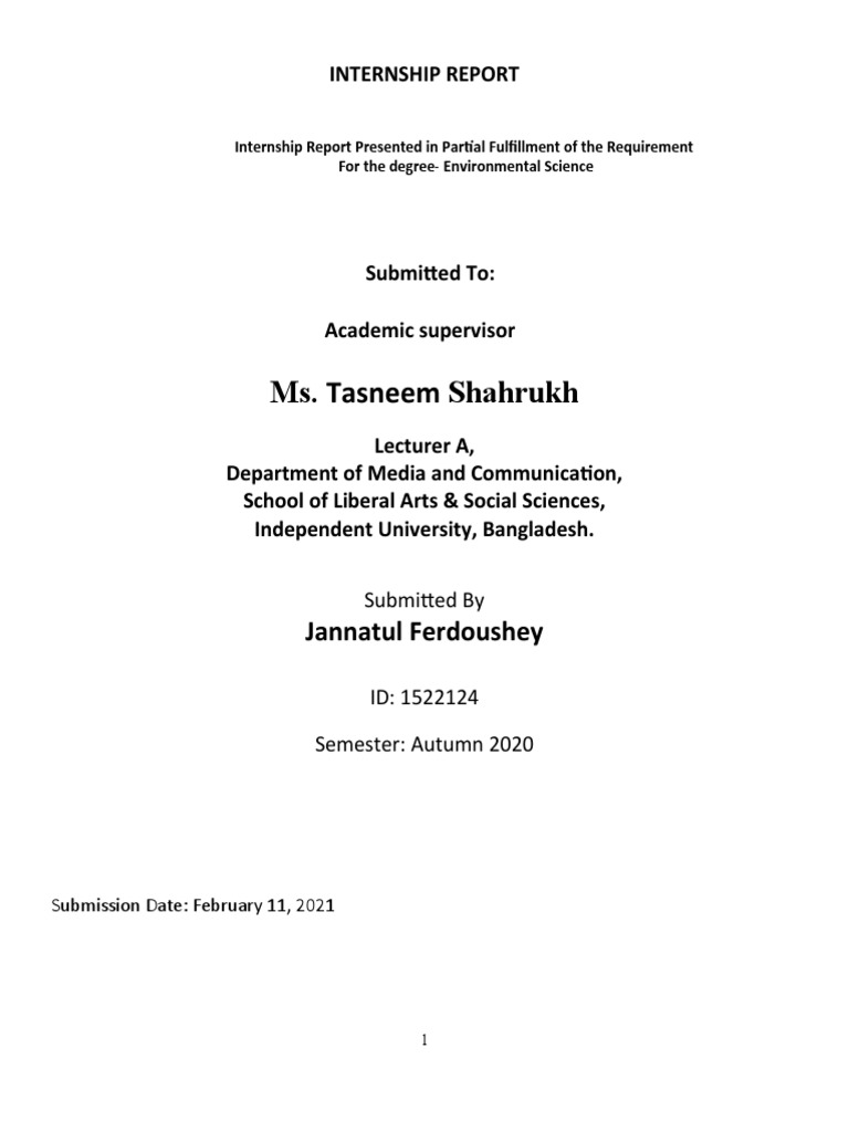 Writing INTERNSHIP REPORT | PDF | Internship | Job Hunting