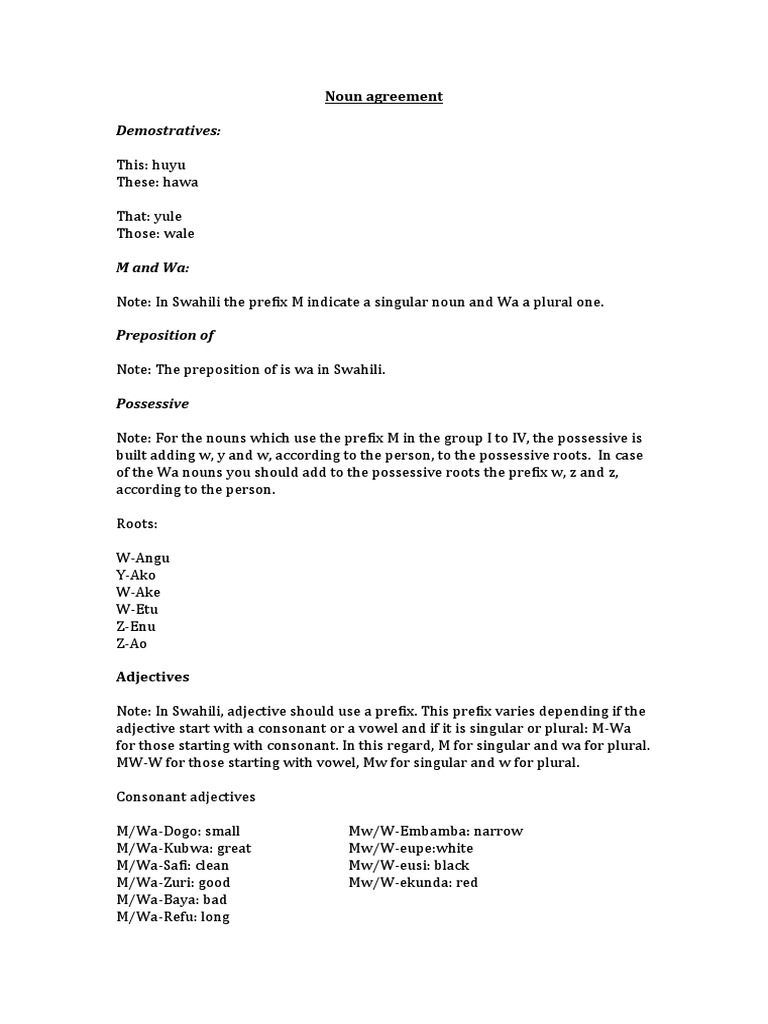 Demostratives:: Noun Agreement | PDF | Language Arts & Discipline