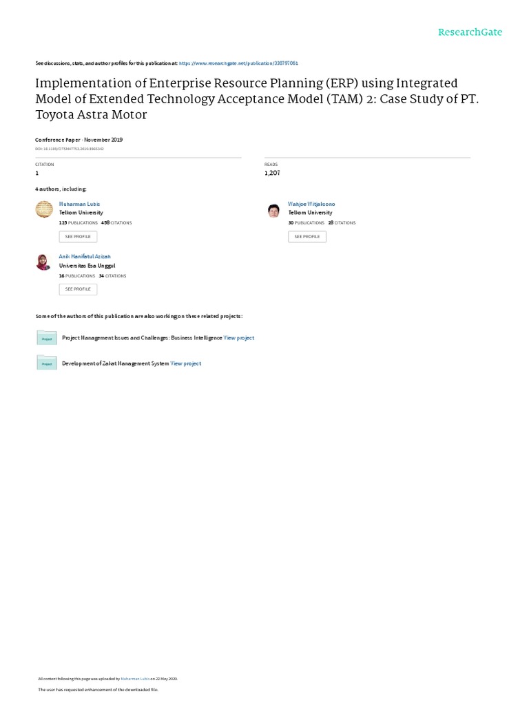 ERP Used in Toyota | PDF | Enterprise Resource Planning | Structural ...