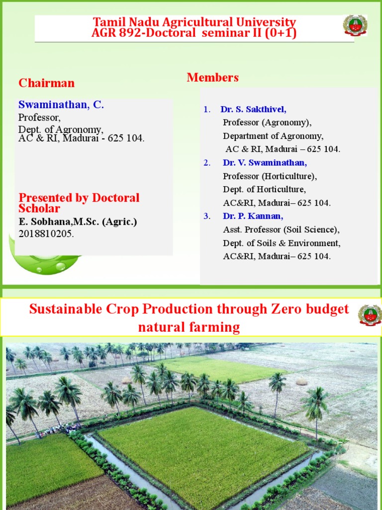 Zero Budget Natural Farming | PDF | Agriculture | Soil