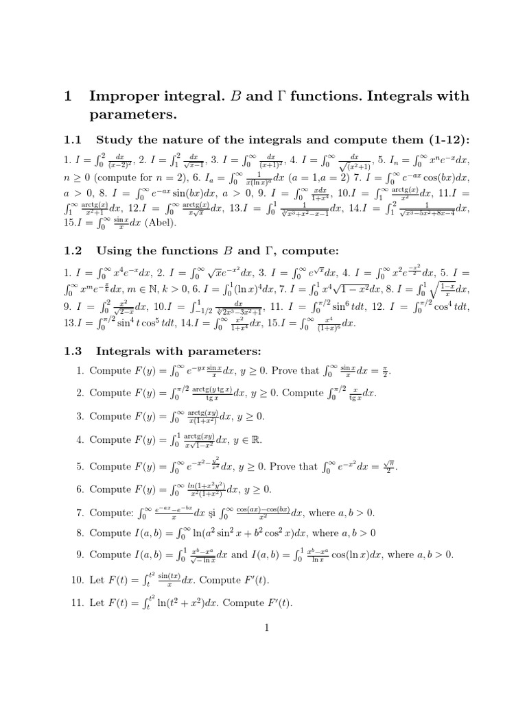 Calculus 2 List of Exercises | PDF | Sphere | Area