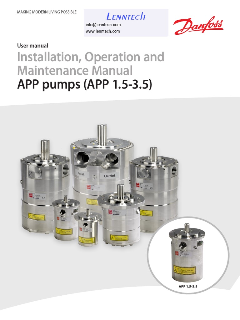 Danfoss IOM APP 1.5 3.5 L User Manual | PDF | Pump | Valve