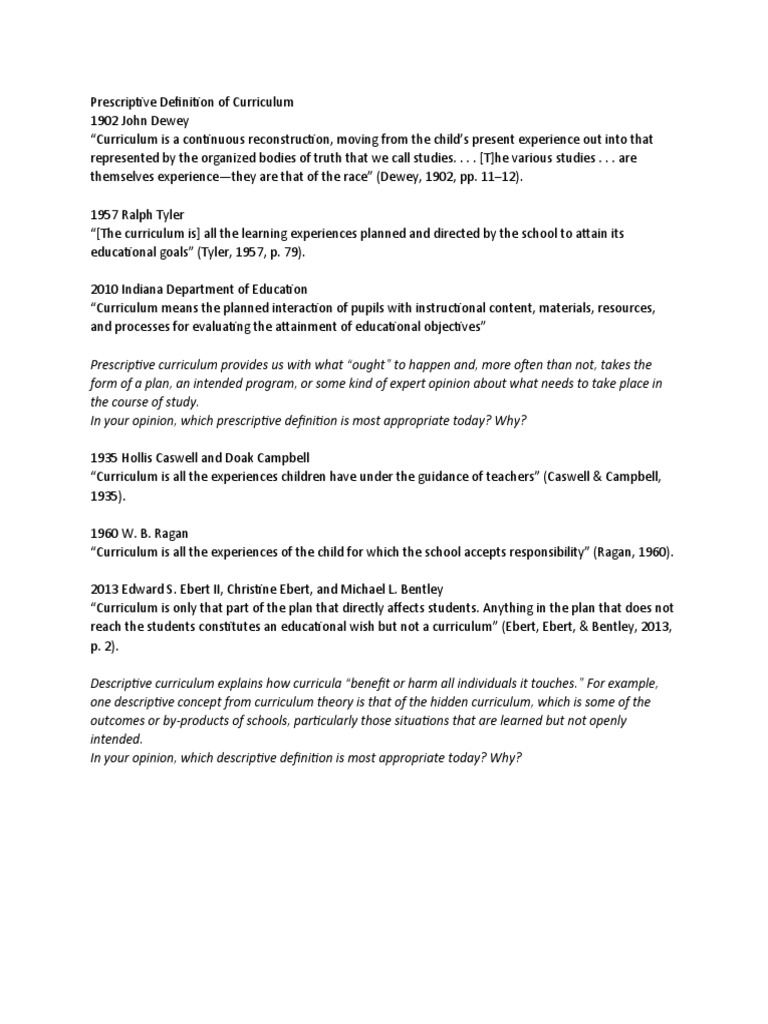 Part 1 Foundations of Curriculum | PDF