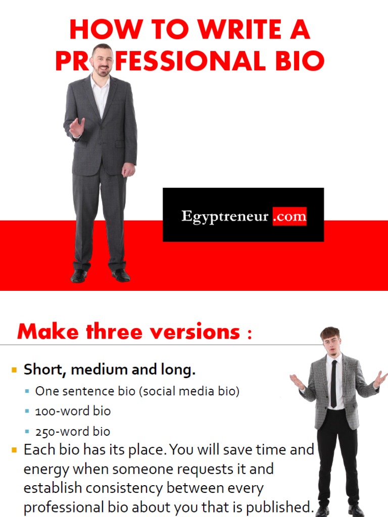 How To Write A Professional Bio | PDF