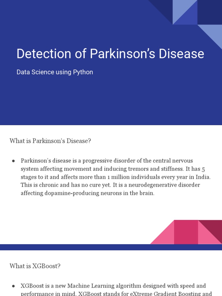 Detection of Parkinson's Disease: Data Science Using Python | PDF ...