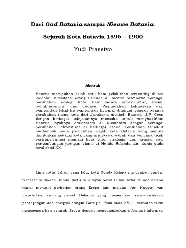 Asal Mula Batavia | PDF