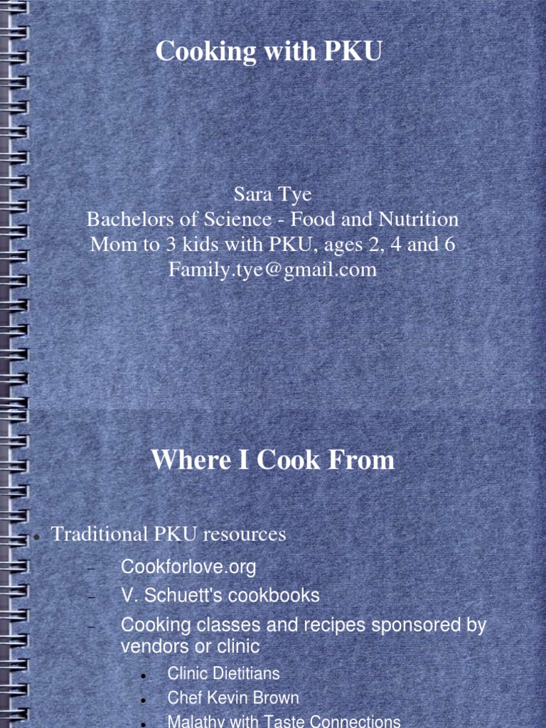 Cooking For The PKU Diet Tye | PDF | Slow Cooker | Cooking
