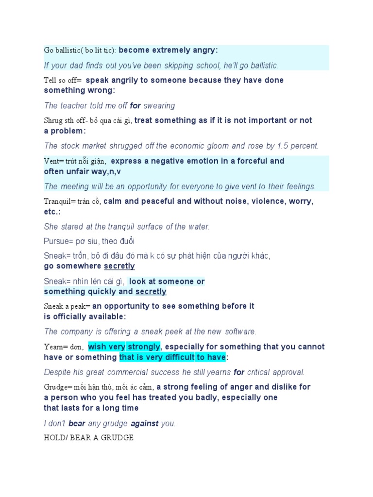 Go ballistic (bơ lít tịc) | PDF | Mental Health