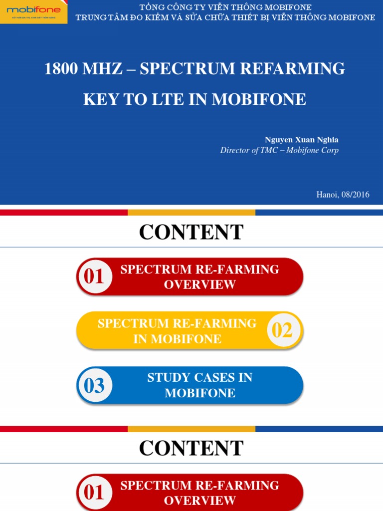 LTE Spectrum Refarming in Mobifone | PDF | Lte (Telecommunication) | Gsm