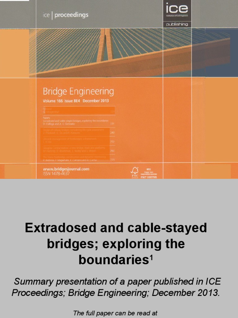 Extradosed and Cable-Stayed Bridges | PDF | Transport Infrastructure ...