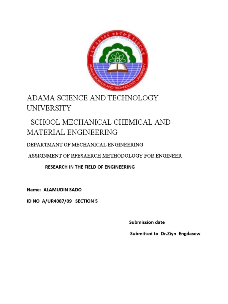 Adama Science and Technology University Refe | PDF | Engineering | Science