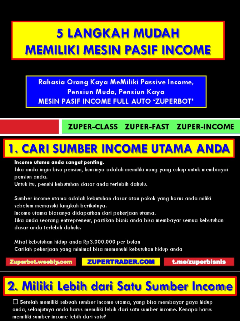 5 Langkah Mudah Bikin Pasif Income | PDF