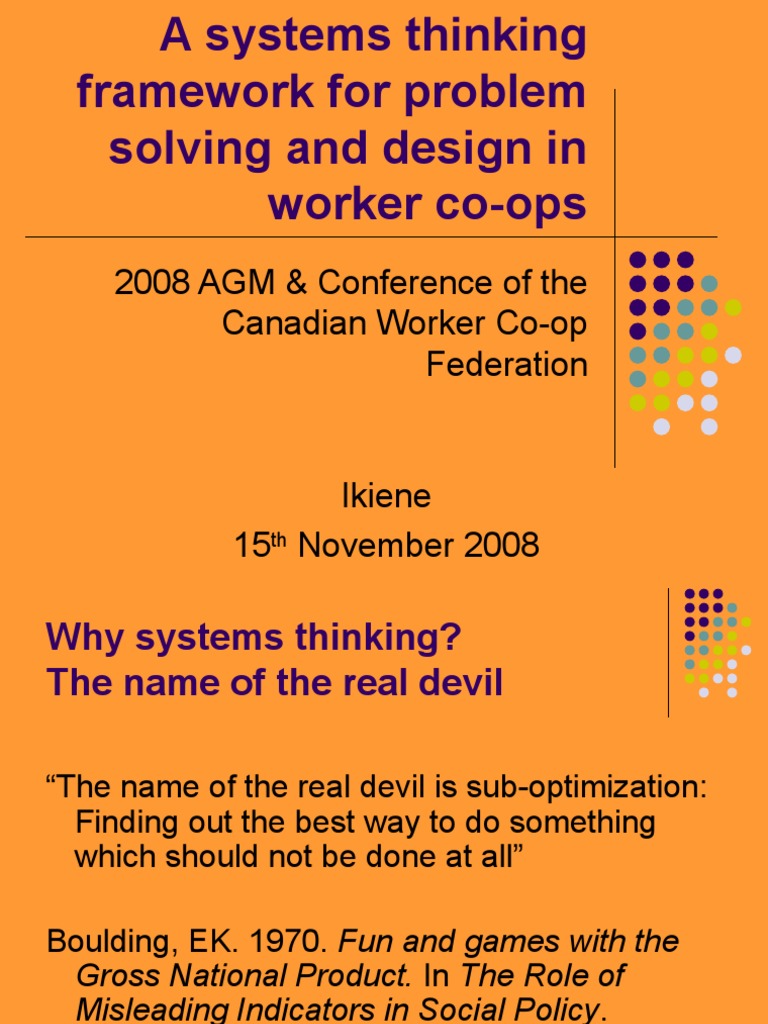 A Systems Thinking Framework For Problem Solving and Design | PDF ...