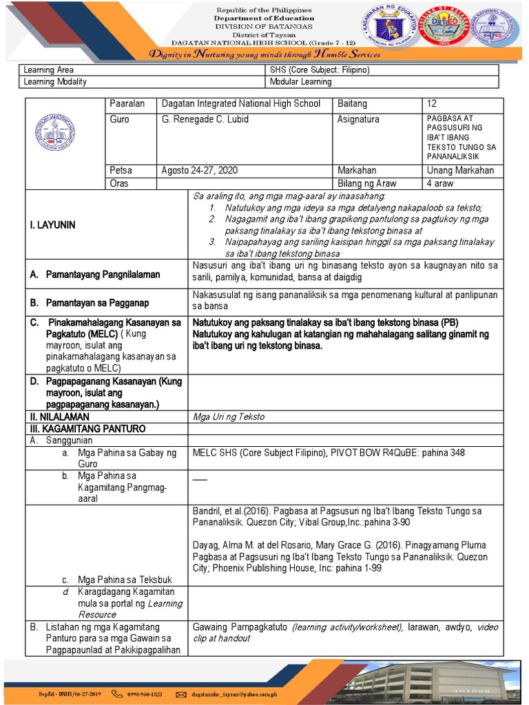 Ppittp - Week 1 Exemplar | PDF