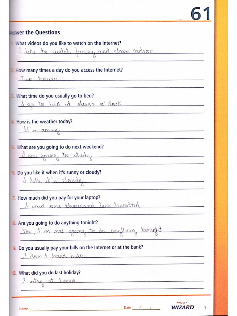 Wizard, W4, Workbook | PDF