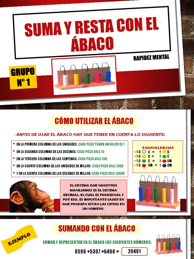 Suma y Resta Con El Ábaco Mejorado | PDF | Decimal | Codificaciones