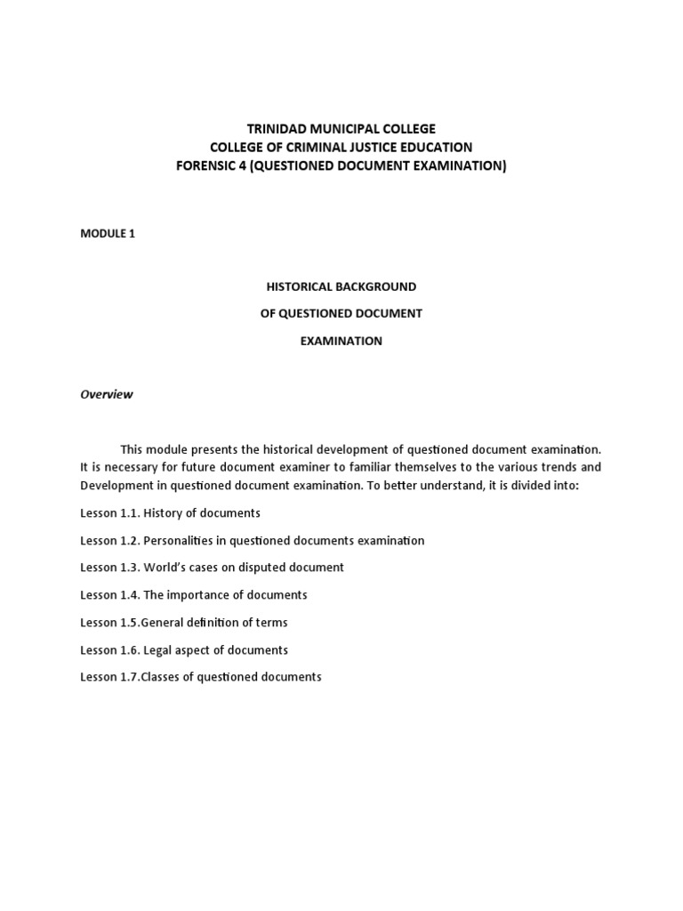 Forensic 4 Module 1 | PDF
