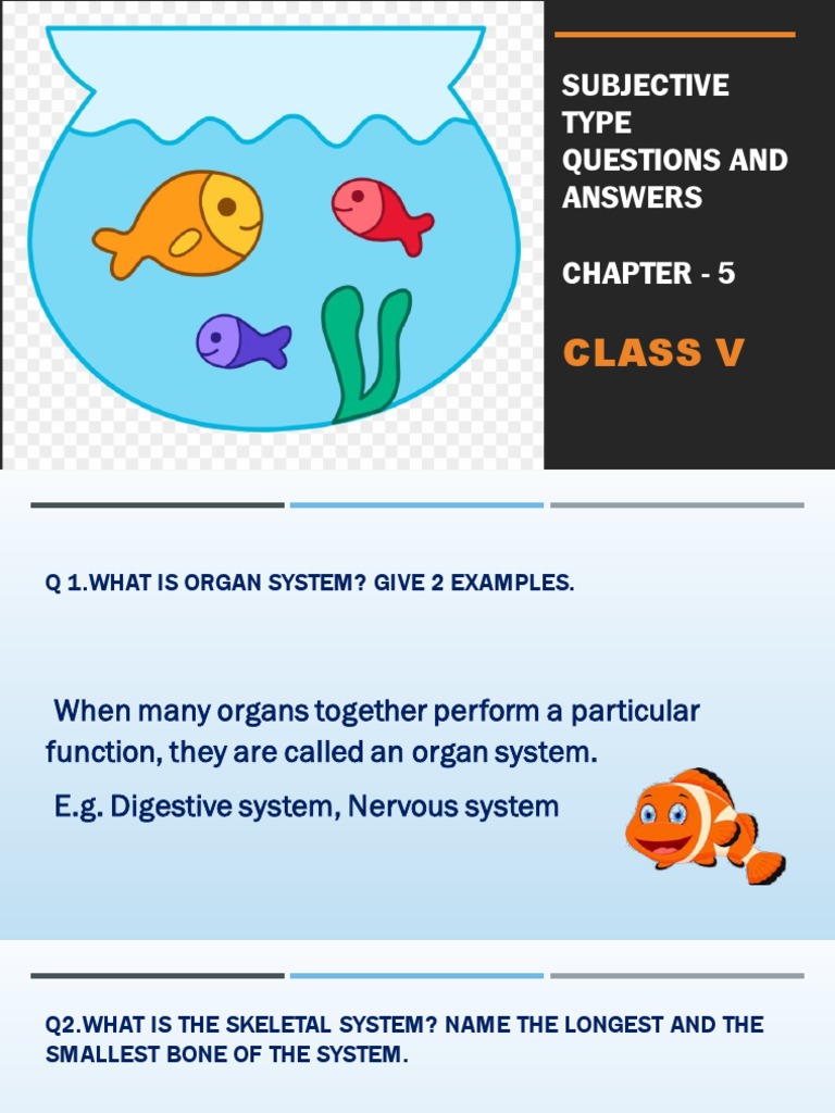 Subjective Type Questions and Answers Chapter - 5: Class V | PDF ...