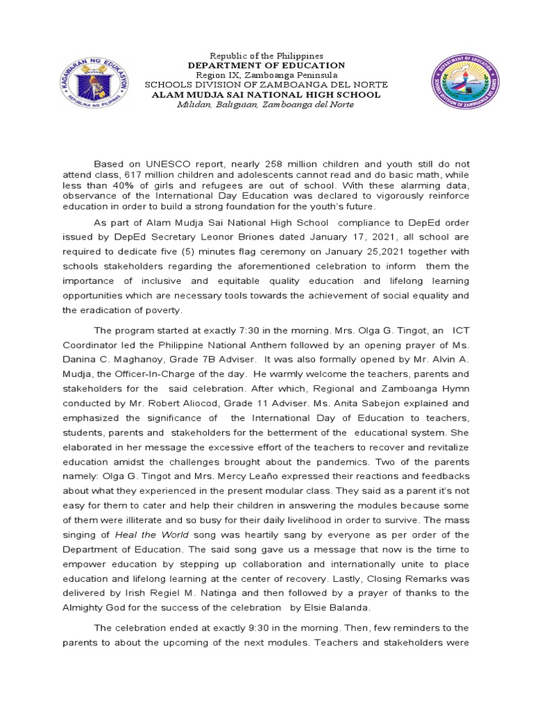 NARRATIVE REPORT (AutoRecovered) | PDF | Social Science