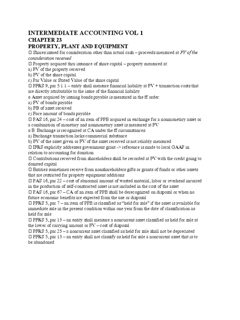 Intermediate Accounting Ppe Coverage | PDF