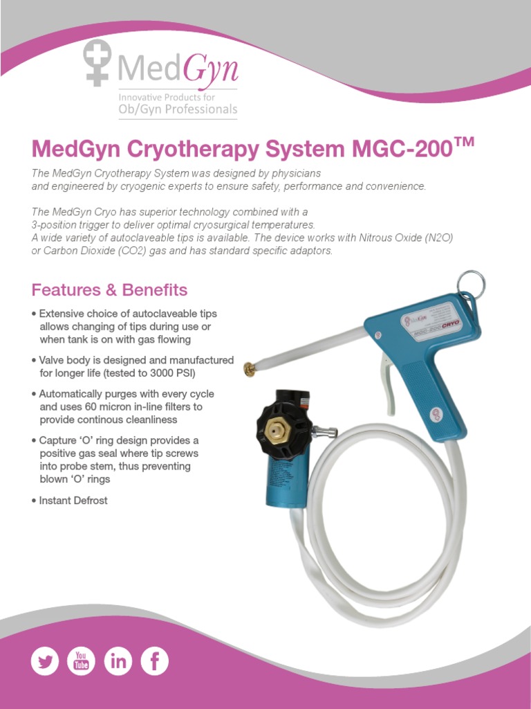 MedGyn Cryotherapy System | PDF | Gases | Mechanical Engineering