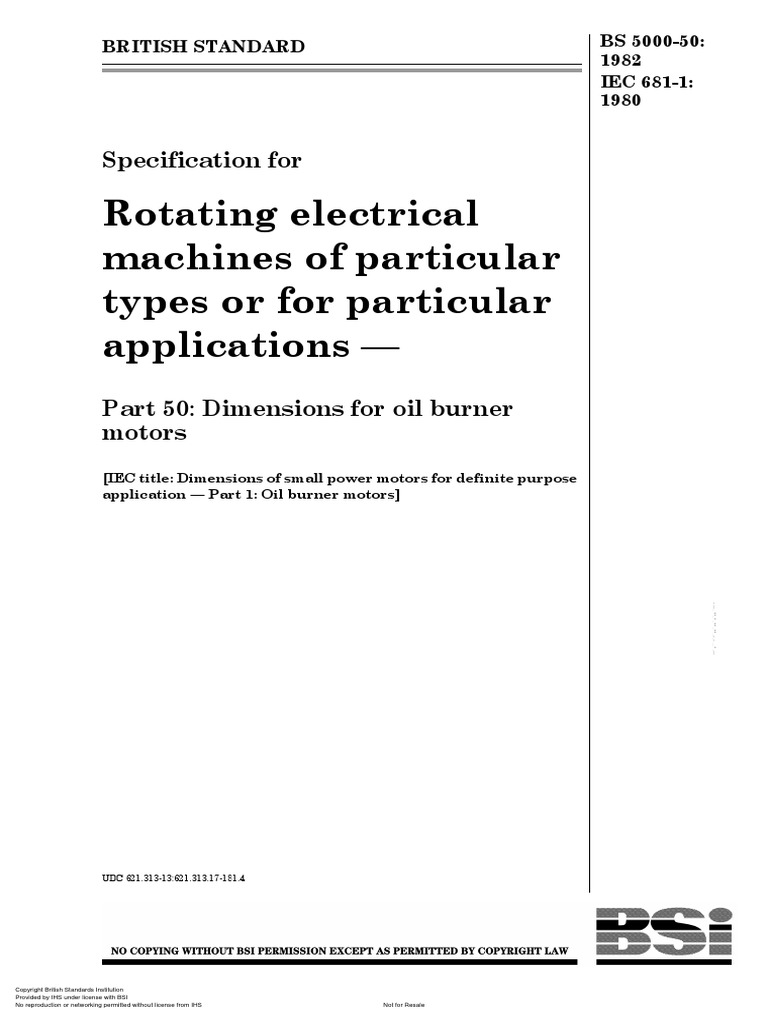 BS 5000-50 | PDF | International Electrotechnical Commission | Engineer