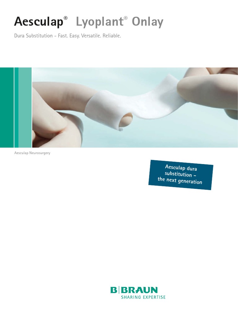 Lyoplant Onlay: Aesculap | PDF | Surgical Suture | Materials