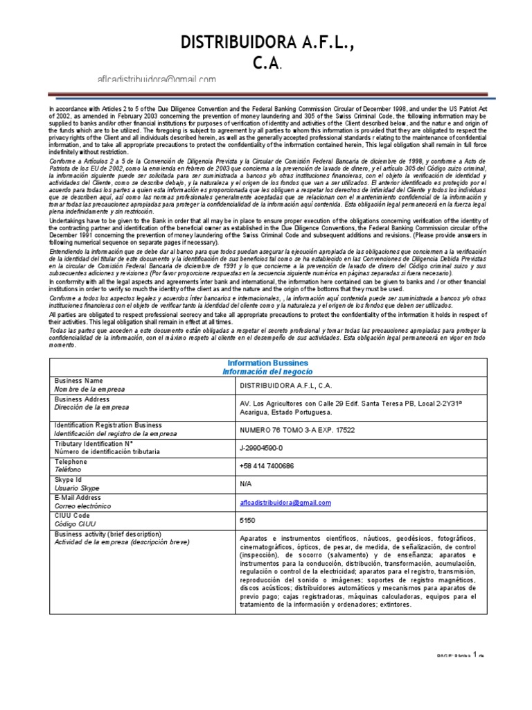 Cis Client Information Sheet Modelo Real1 1 | PDF | Derecho