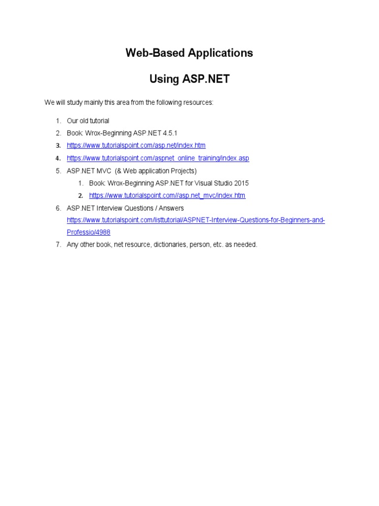 Web Applications Using ASP - Net-Basics | PDF | Dynamic Web Page | World Wide Web