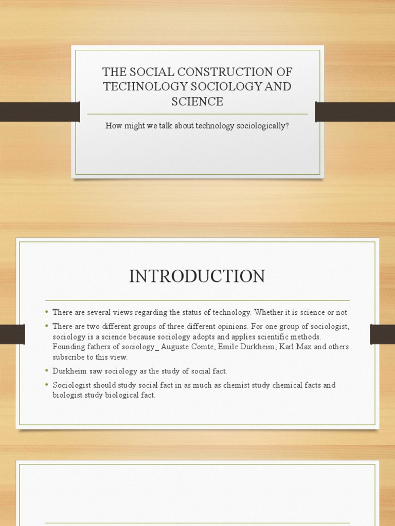 The Social Construction of Technology Sociology and Science | PDF ...
