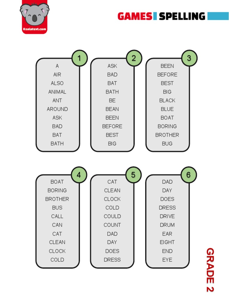 Spelling g2 | PDF