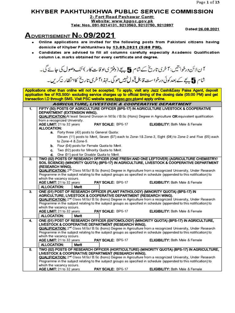 Advertisement No 09 2021 | PDF | Doctor Of Medicine | Medical School