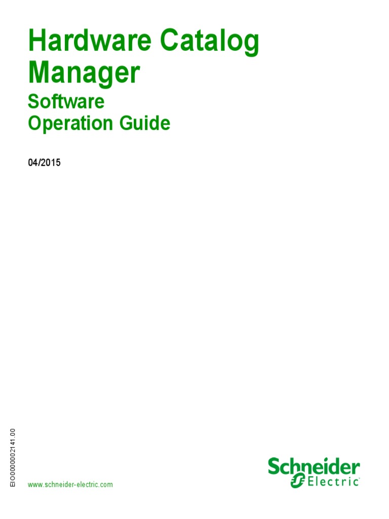 Hardware Catalog Manager - Software Operation Guide | PDF | Parameter ...